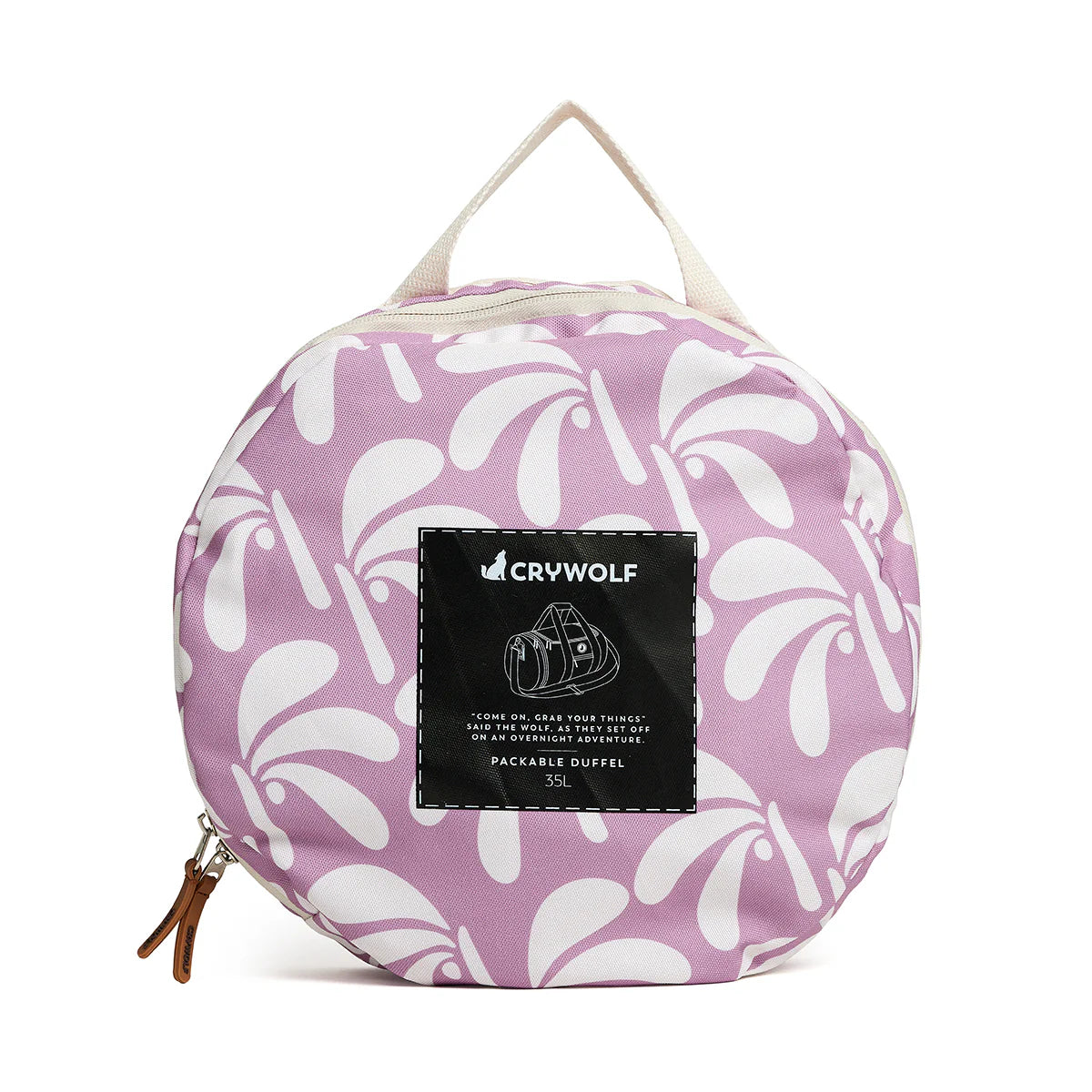 Crywolf Packable Duffel Lilac Palms | Tiny Sprout