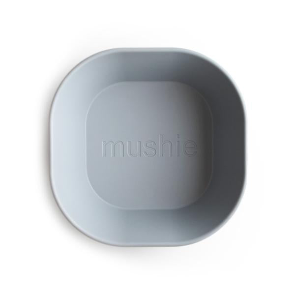 Mushie Square Dinner Bowl Set Cloud Grey | Tiny Sprout