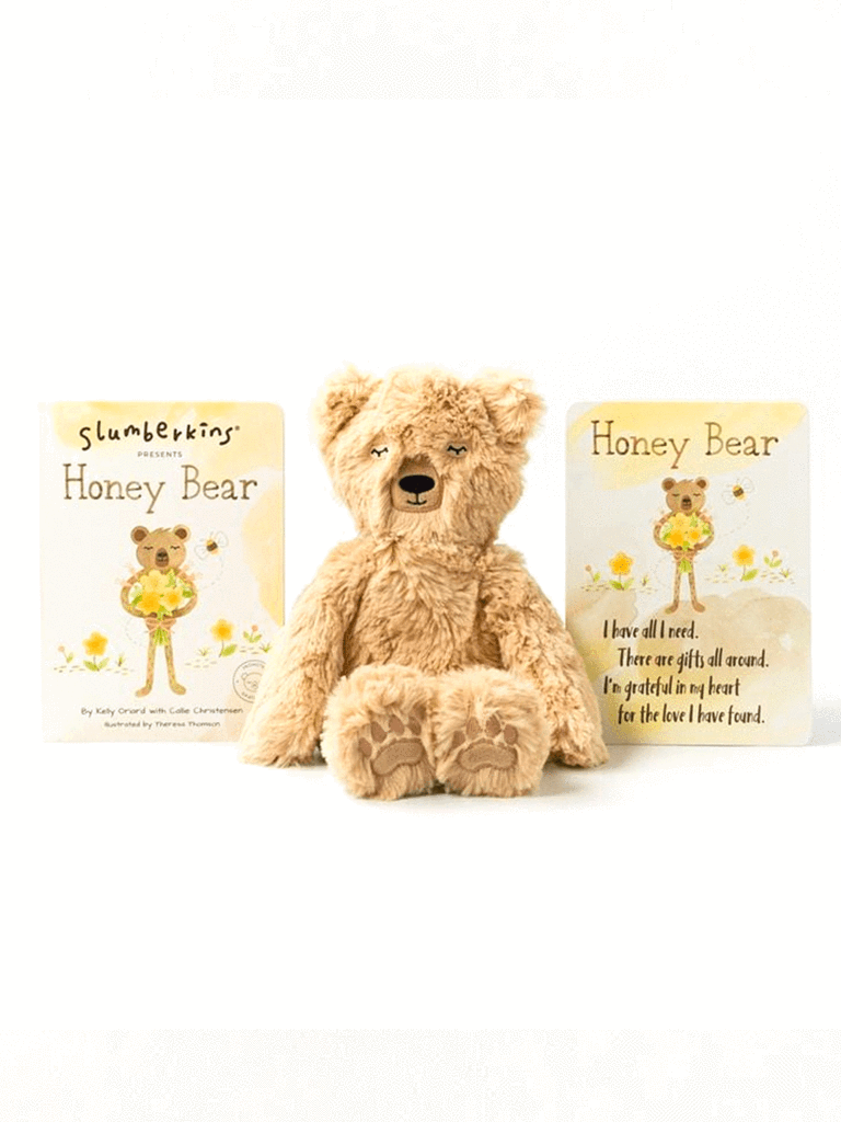 Slumberkins Honey Bear Snuggler Bundle - Gratitude | Tiny Sprout