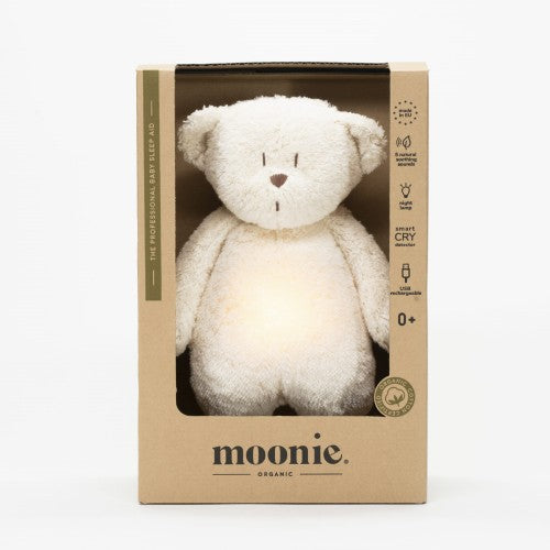 Moonie Organic Humming Bear Polar White New | Tiny Sprout