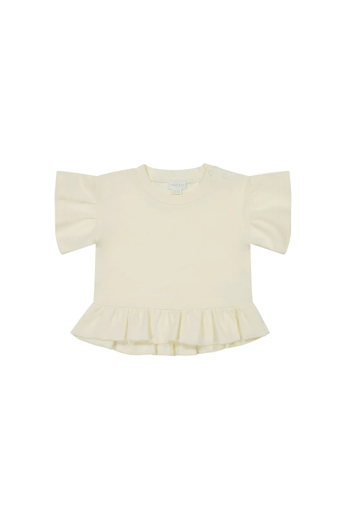Jamie Kay Courtney Ruffle Top Egret | Tiny Sprout