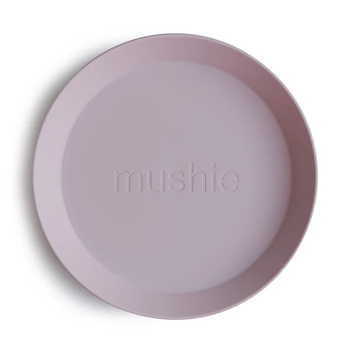 Mushie Round Dinner Plate Set Soft Lilac | Tiny Sprout
