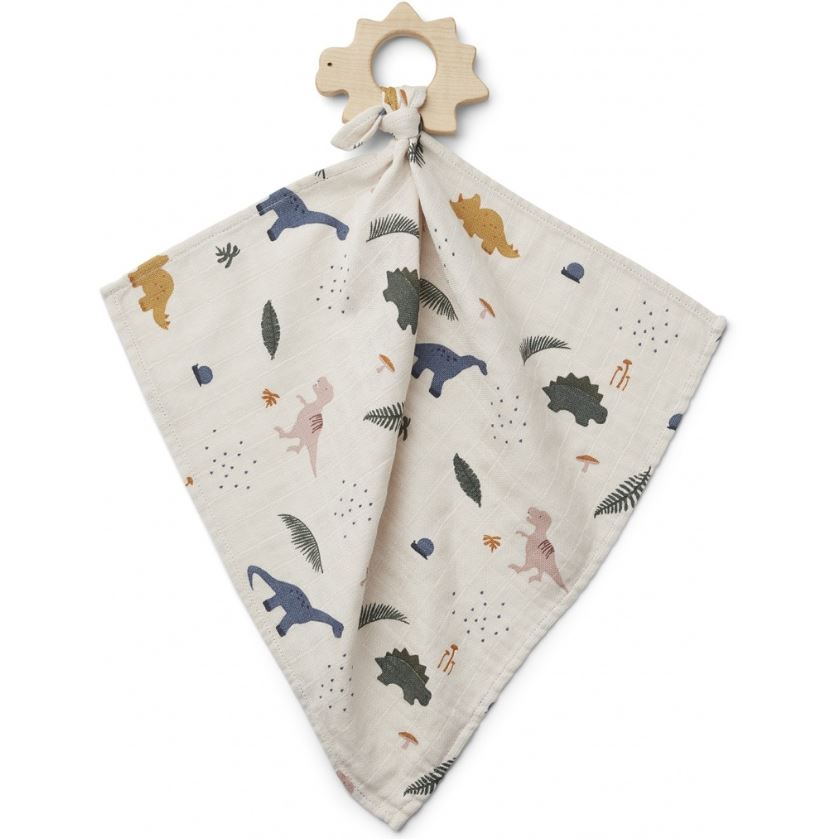Liewood Dines Teether Cuddle Cloth Dino Mix | Tiny Sprout