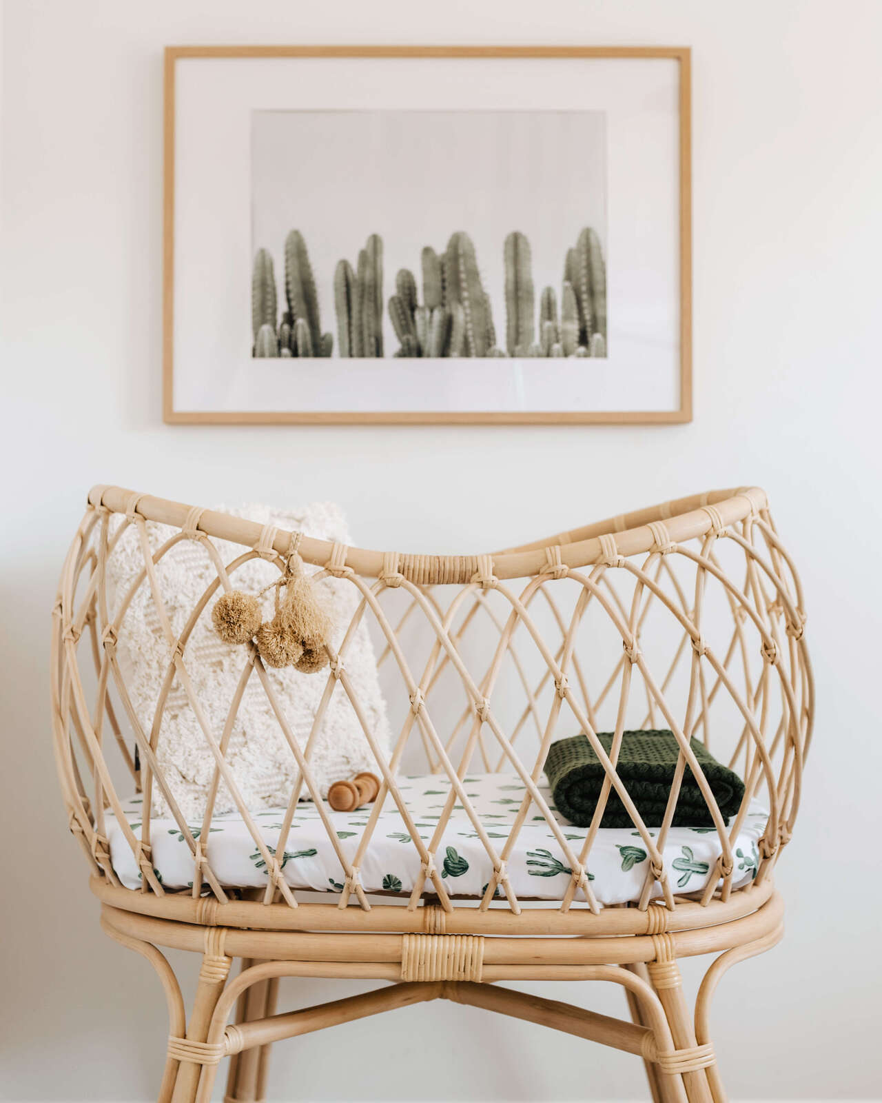 Snuggle Hunny Kids Bassinet Sheet / Change Mat Cover Cactus | Tiny Sprout