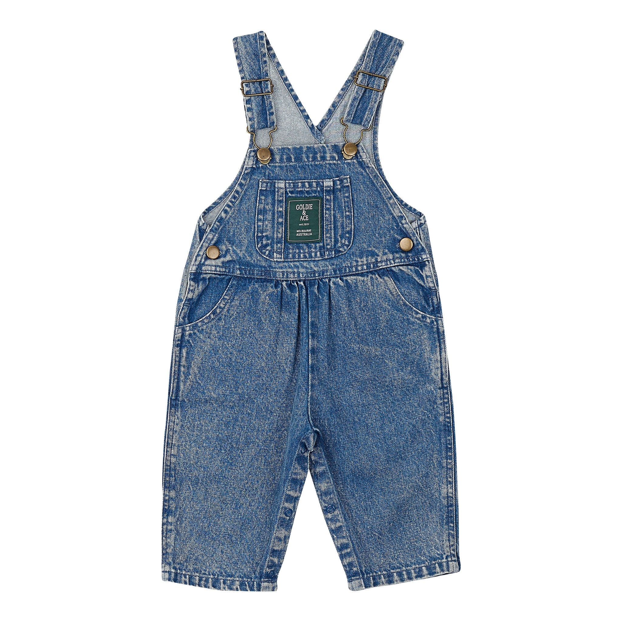 Goldie and Ace Austin Vintage Denim Overalls Dark Denim | Tiny Sprout
