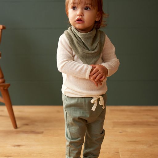 Nature Baby Triangle Terry Bib Nettle | Tiny Sprout