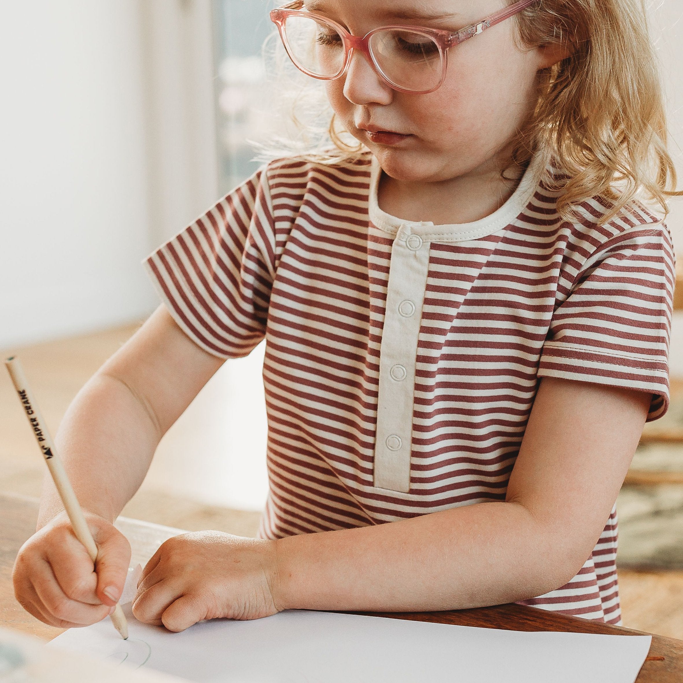 The Rest Summer PJ Set Berry Stripe | Tiny Sprout