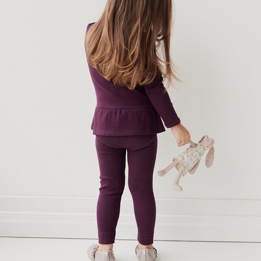 Jamie Kay Fine Rib Legging Sugar Plum | Tiny Sprout