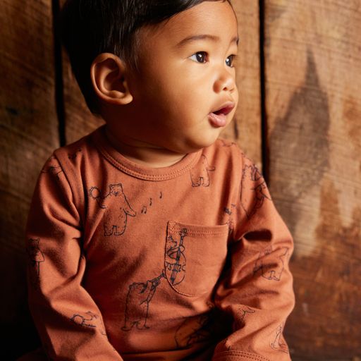 Nature Baby Quincy Romper Bluegrass Bears Coco | Tiny Sprout