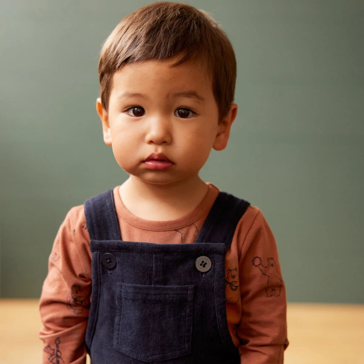 Nature Baby Stretch Jersey Everyday Tee Bluegrass Bears Coco | Tiny Sprout