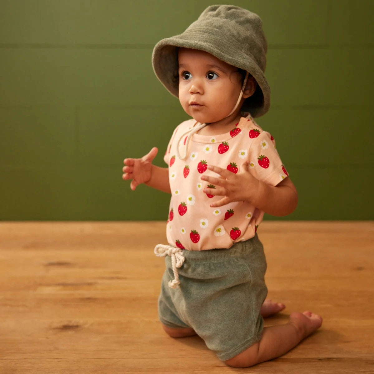 Nature Baby Terry Shorts Lily Pad | Tiny Sprout